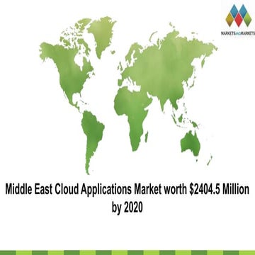 Middle east cloud applications market ppt | PPTX