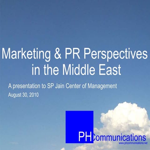 Middle East Media & Marketing Perspectives | PPTX
