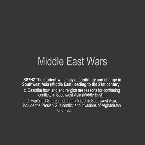Middle east wars | PPT