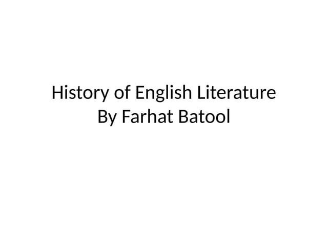 Middle english literature. | PPTX