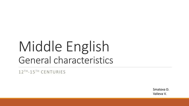 Some characteristics of old english | PDF