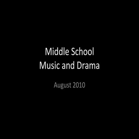 Middle School Music and Drama | PPT