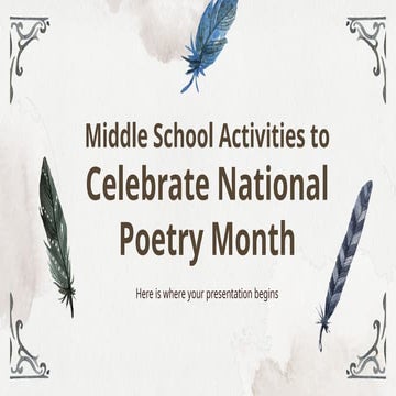 Middle School Activities to Celebrate National Poetry Month by Slidesgo ...