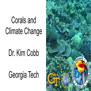 Middle school talk on "Corals and Climate Change" | PPT