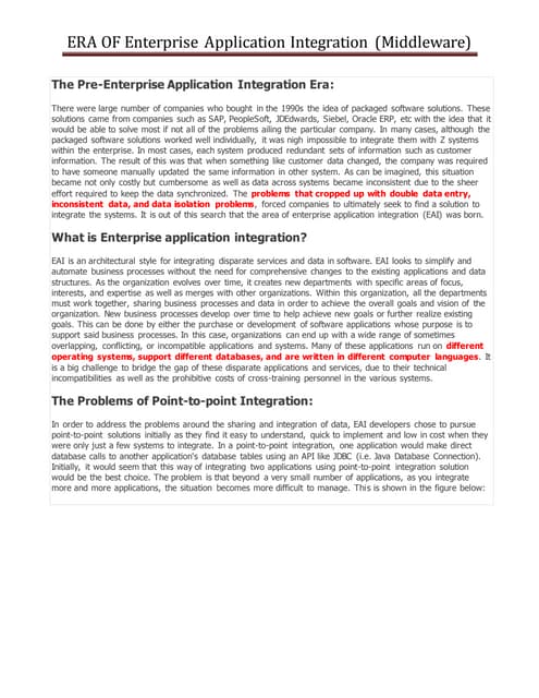 Enterprise Application integration (middleware) concepts | DOCX Enterprise Application integration (middleware) concepts | DOCX
