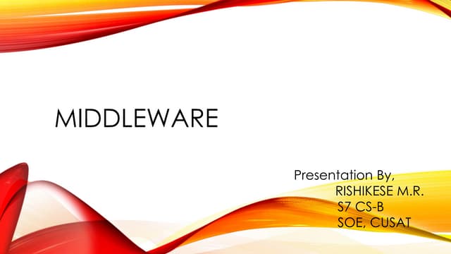 Middleware And Middleware In Distributed Application Pdf Computer Software And Applications