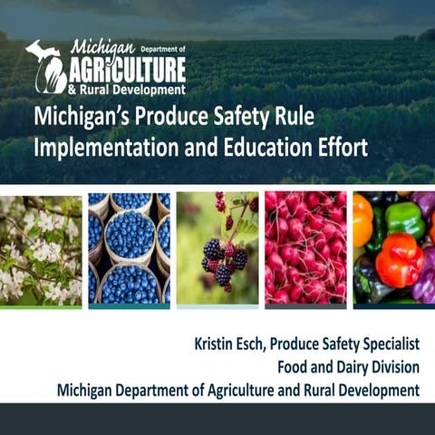 Michigan Department of Agriculture and Rural Development | PPTX
