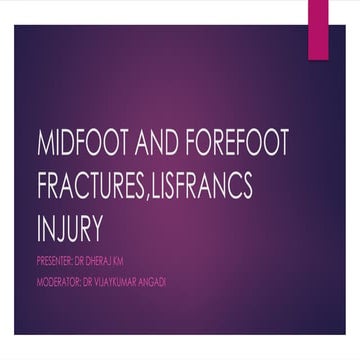 MIDFOOT AND FOREFOOT FRACTURES,LISFRANCS INJURY DHERAJ.pptx