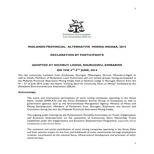IUCN collaborates with private sector partner Black Mountain Mining, to ...
