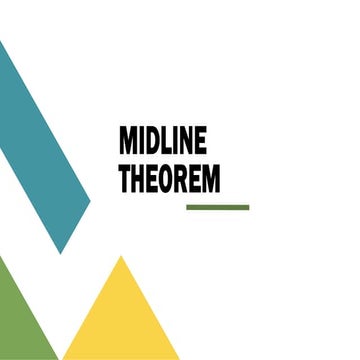 MIDLINE THEOREM (TRIANGLES) and PROBLEM SOLVING | PPT