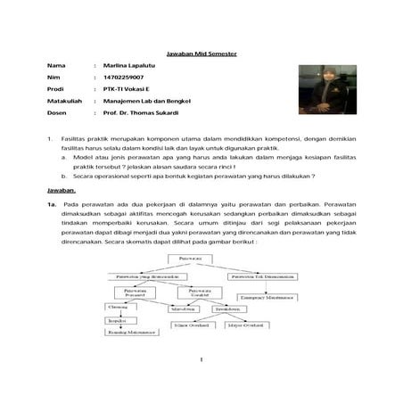 Manajemen lab dan bengkel | PDF