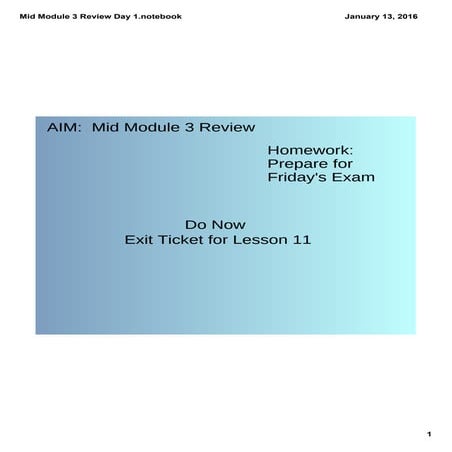 Mid module 3 review day 1 | PDF