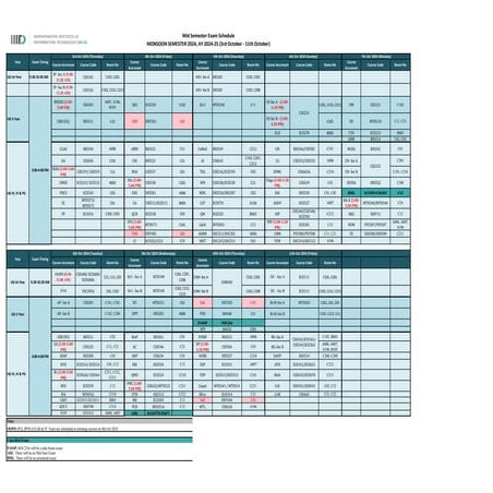 My timetable | PDF
