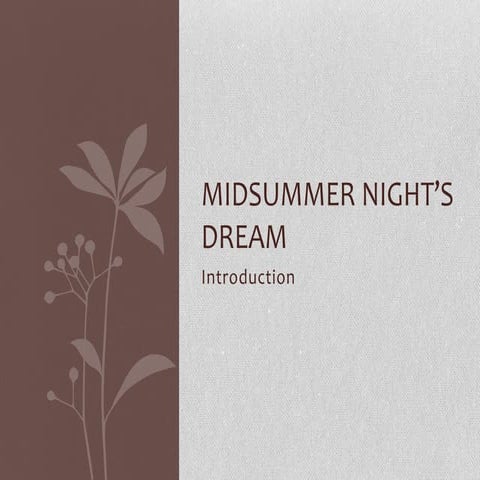 Midsummer Night’s Dream | PPT