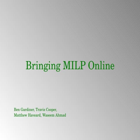 Midterm Presentation | ODP