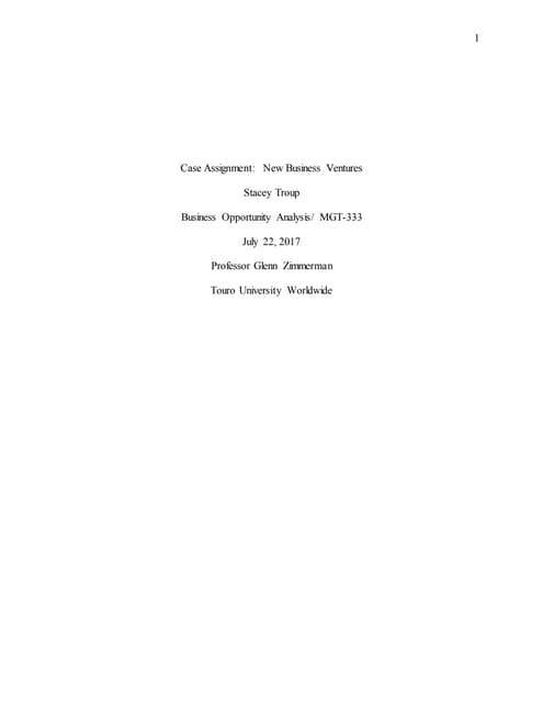 Business Opportunity Analysis Midterm | PDF Business Opportunity Analysis Midterm | PDF