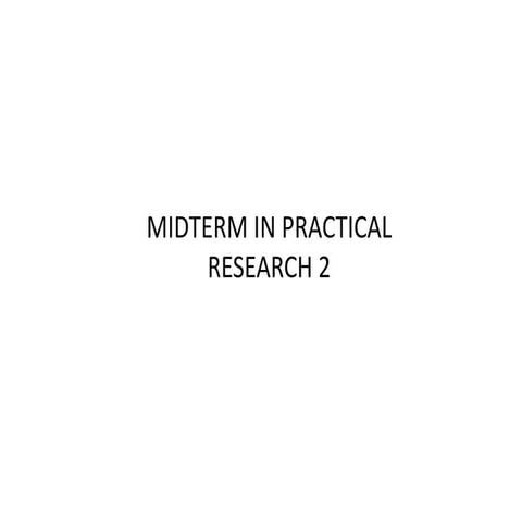 Midterm examination in practical research 2 | PPTX