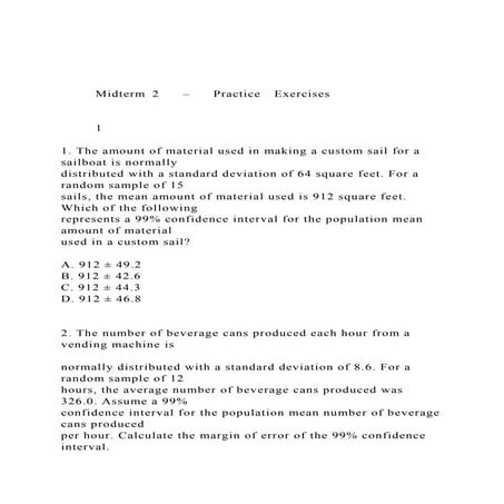 Midterm2–PracticeExercises 11. The amoun.docx