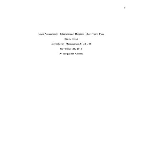 International Business Midterm Assignment | PDF