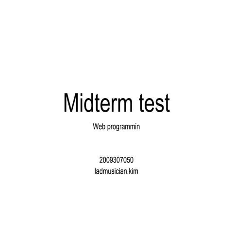 Midterm demo web_programming | PPTX