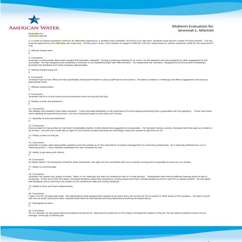 Midterm evaluation for | PDF