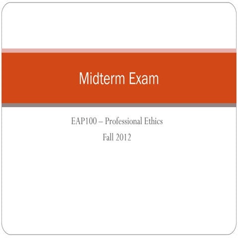Midterm exam | PPT