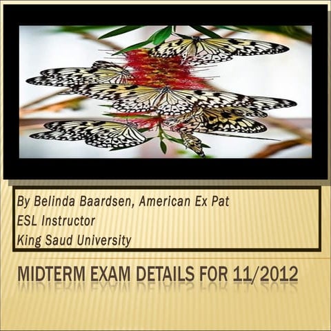 Midterm exam details for 11 12 | PPT