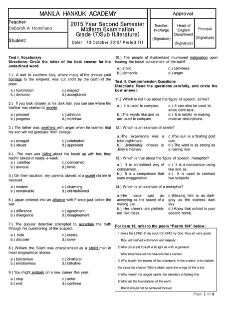 Creative writing: Literary devices | PPT