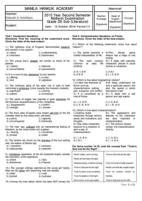Class 10 Cbse English Communicative Sample Paper Term 2 2011 | PDF