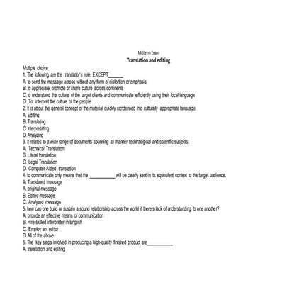 MIDTERM EXAM WITH TOS AND ANSWER KEY IN TRANSLATION AND EDITING.doc