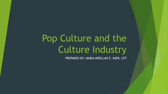 Popular culture | PPT