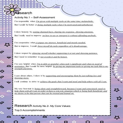 My Core Values Essay | PDF
