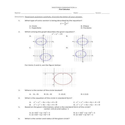 Midterm pre calculus | PDF