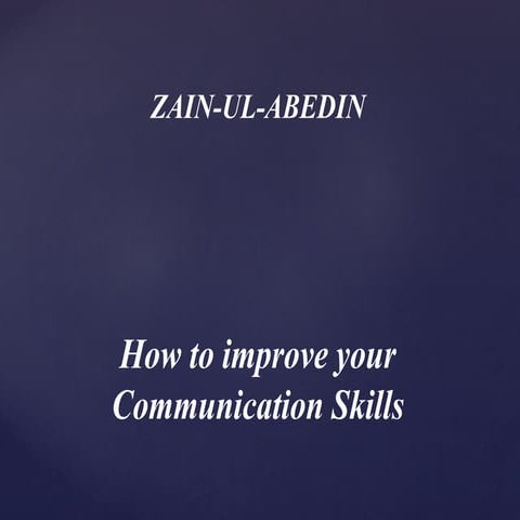 How to Improve communication Skills | PPT