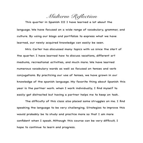 Midterm reflection | PAGES