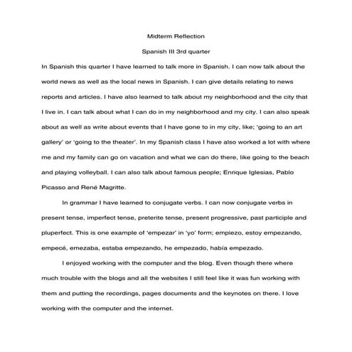 Midtermreflection | PAGES