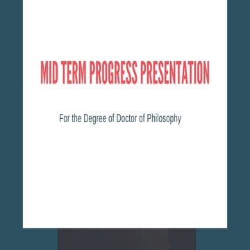 Mid term review presentation for the Ph.d degree | PDF