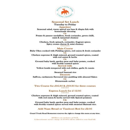 Gtr party menu a 2018 | PDF