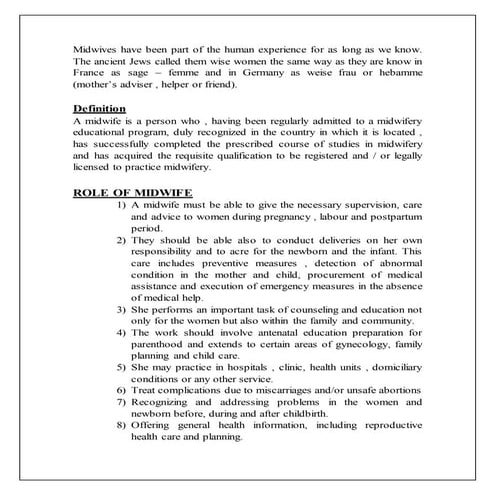 Introduction to midwifery | PPTX