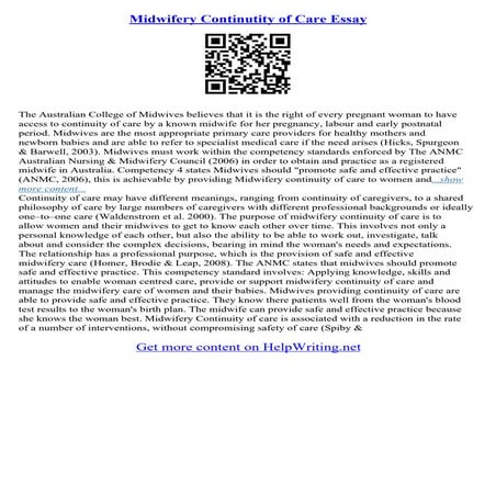 Midwifery Essay | PDF