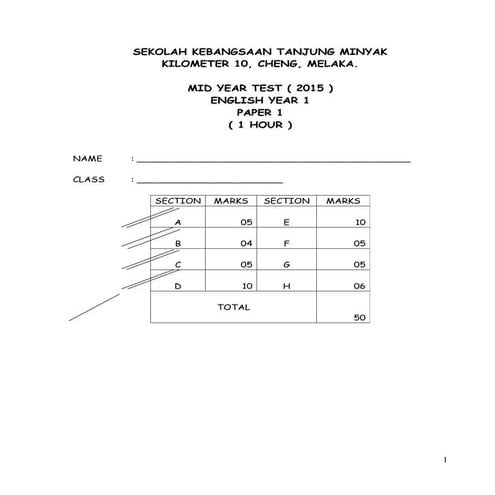 Mid year test_english_paper_1_year_1 | DOC