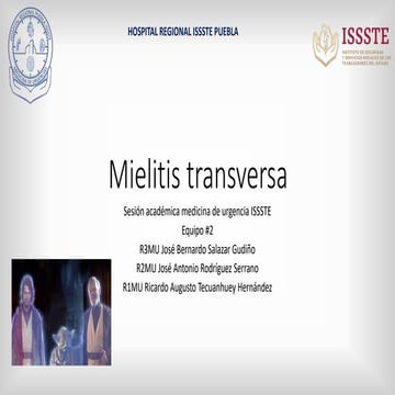 Mielitis transversa diagnóstico tratamiento | PPTX