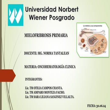 SINDROMES MIELO. MIELOFIBROSIS PRIMARIA 30.6.24.pptx