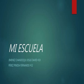 Presentación de mi escuela | PPT