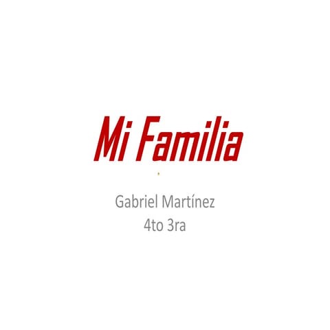 Mi familia | PPTX