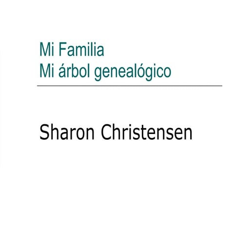 Mi familia powerpoint sample | PPT