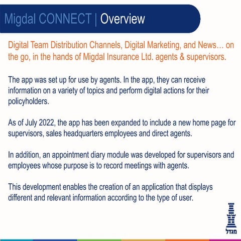 Migdal Insurance Ltd. – Insurer Transformation Award 2023 | PPTX