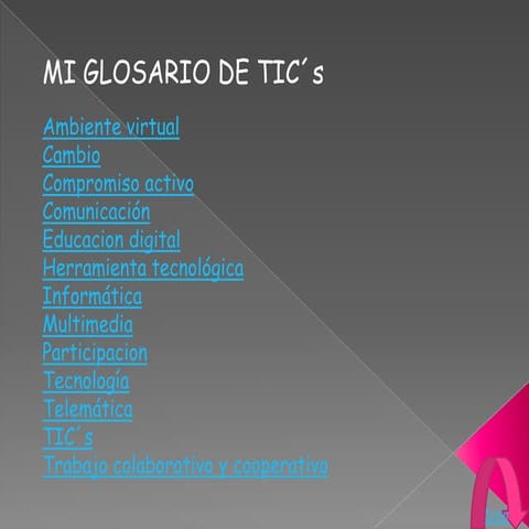 Mi glosario de tic´s | PPTX | Technology & Computing