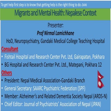 Migrants and Mental Health; Nepal Experience.pptx
