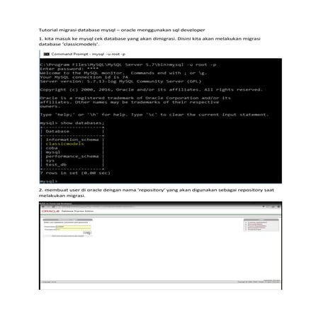 Migrasi Database Mysql Ke Oracle Sql Developer Pdf